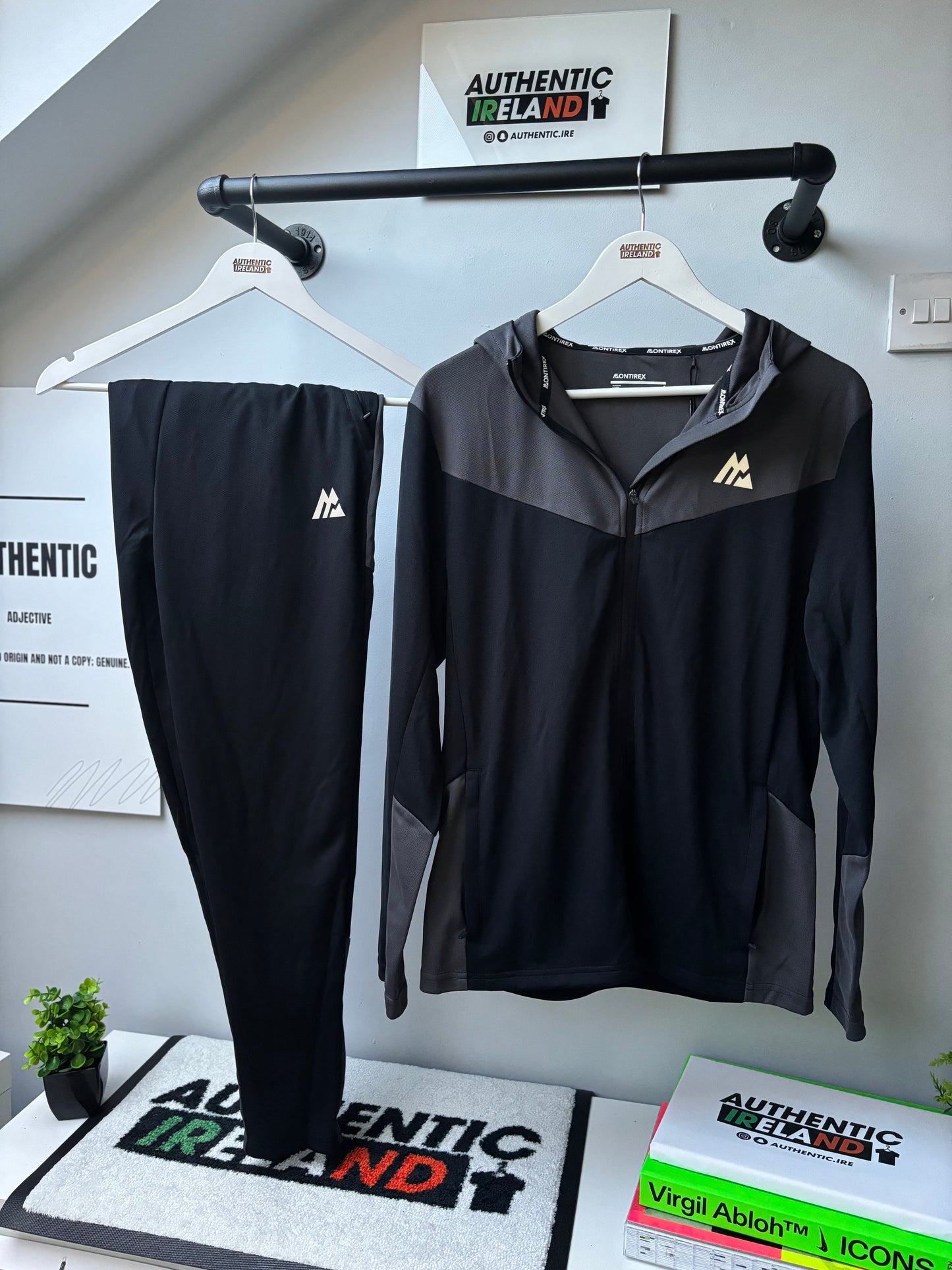 MONTIREX CHALLENGER TRACKSUIT - BLACK/SLATE GREY – Authentic Ireland